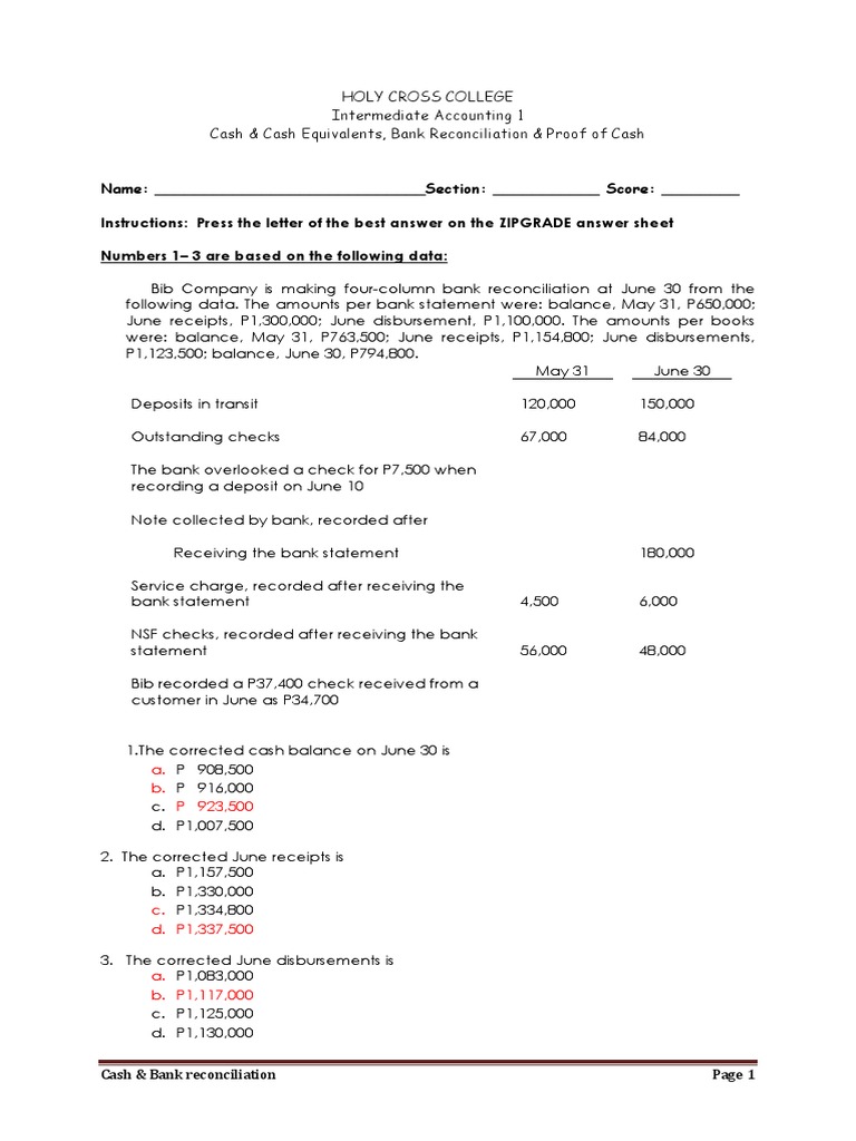 Quiz 1 | PDF | Deposit Account | Debits And Credits