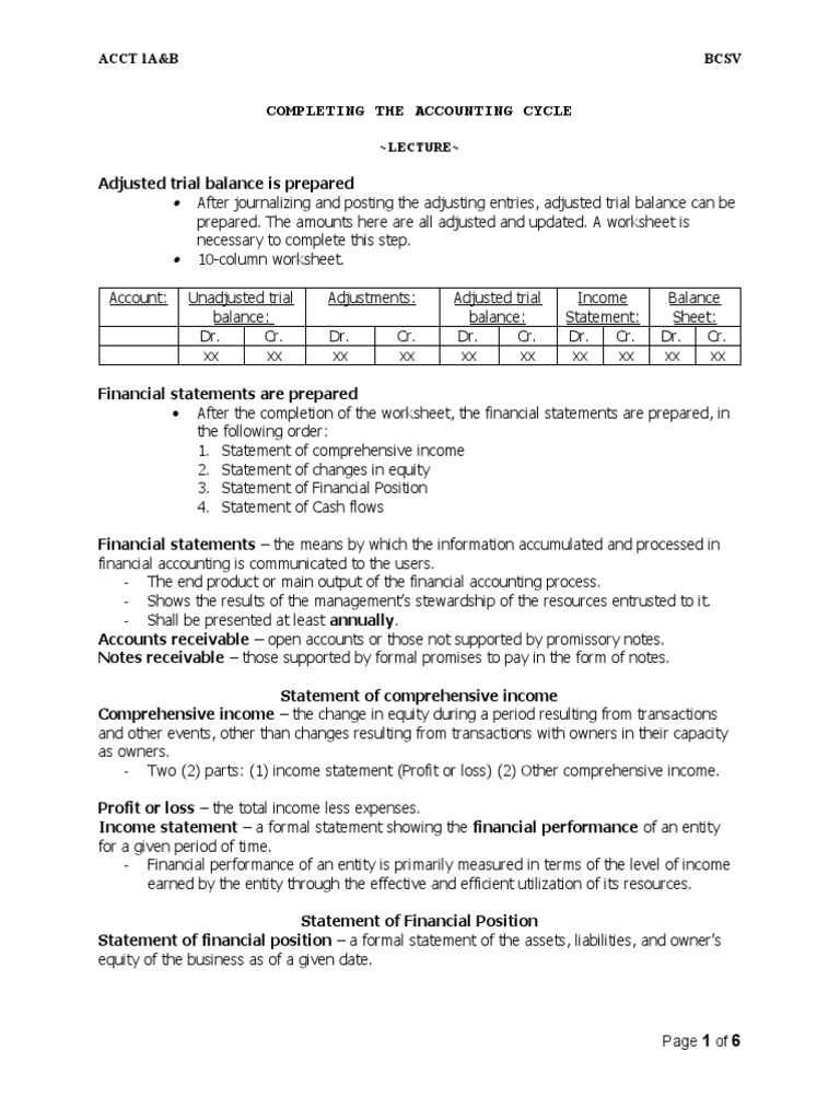 3 Completing The Accounting Cycle | PDF | Debits And Credits | Balance ...