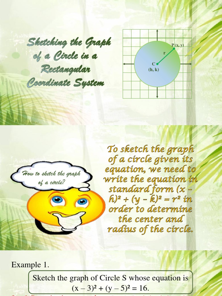 Chapter 1 - Lesson 3 - Sketching The Graph of A Circle | PDF | Circle ...
