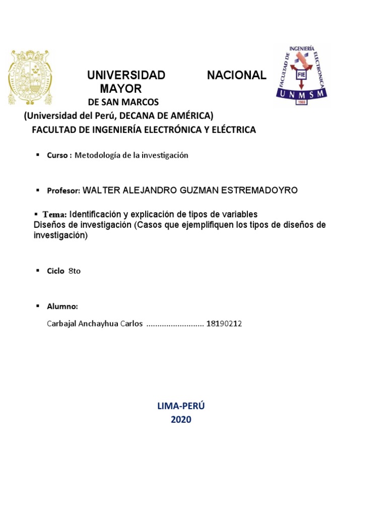 Tipos de Variables en Investigación | PDF