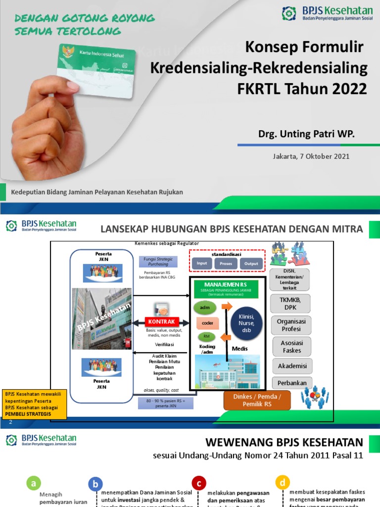 Materi Sosialisasi Formulir Kre Rekredensialing RS Untuk Masa PKS | PDF