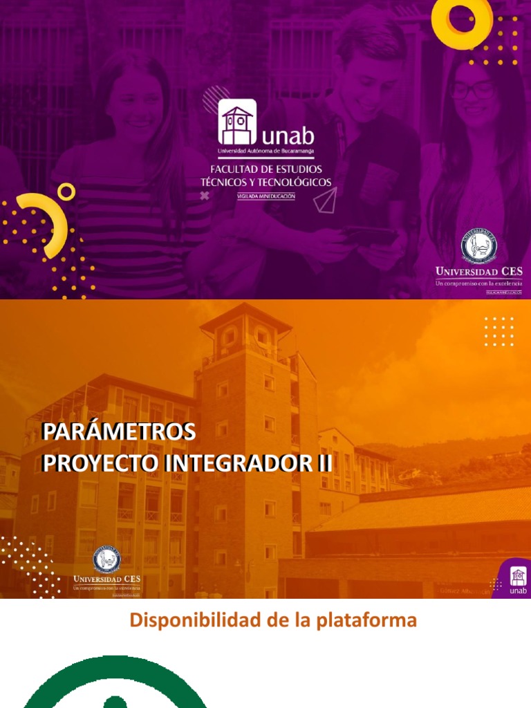 Parámetros Proyecto Integrador II | PDF | Microsoft PowerPoint