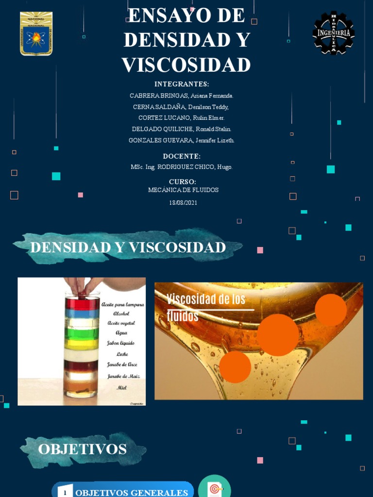 Densidad y Viscosidad | PDF | Viscosidad | Líquidos