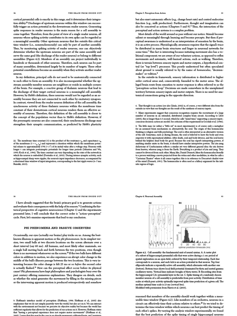 94 The Brain From Inside Out 55: Chapter 3. Perception From Action ...