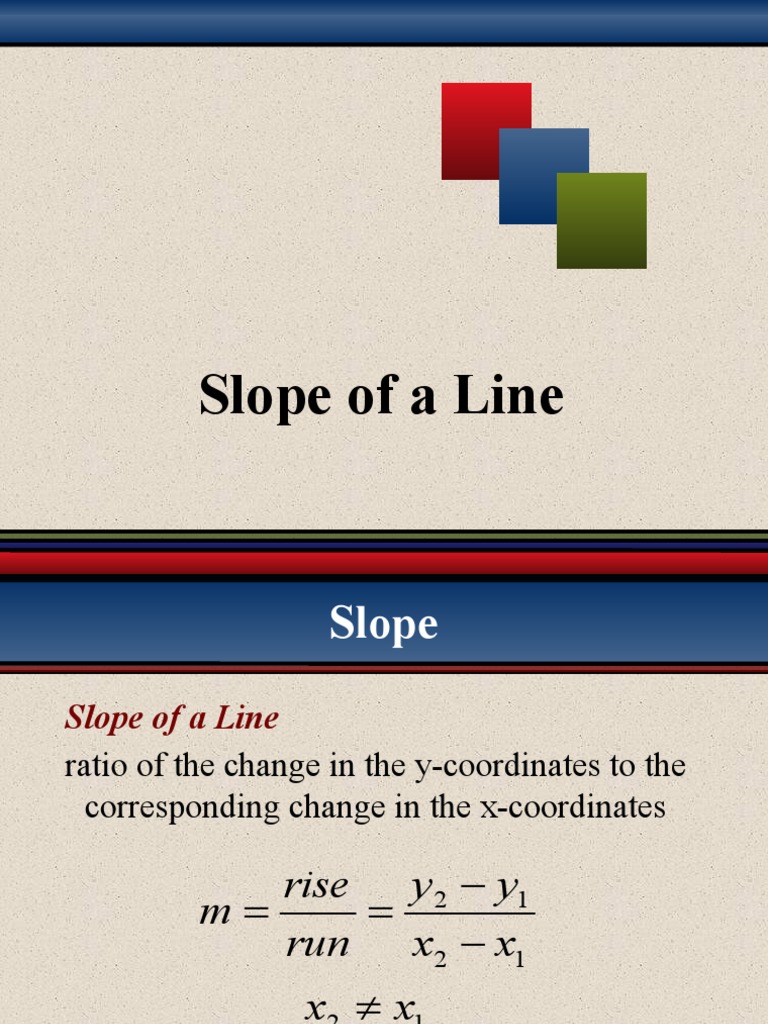 Slope of A Line | PDF | Slope | Line (Geometry)