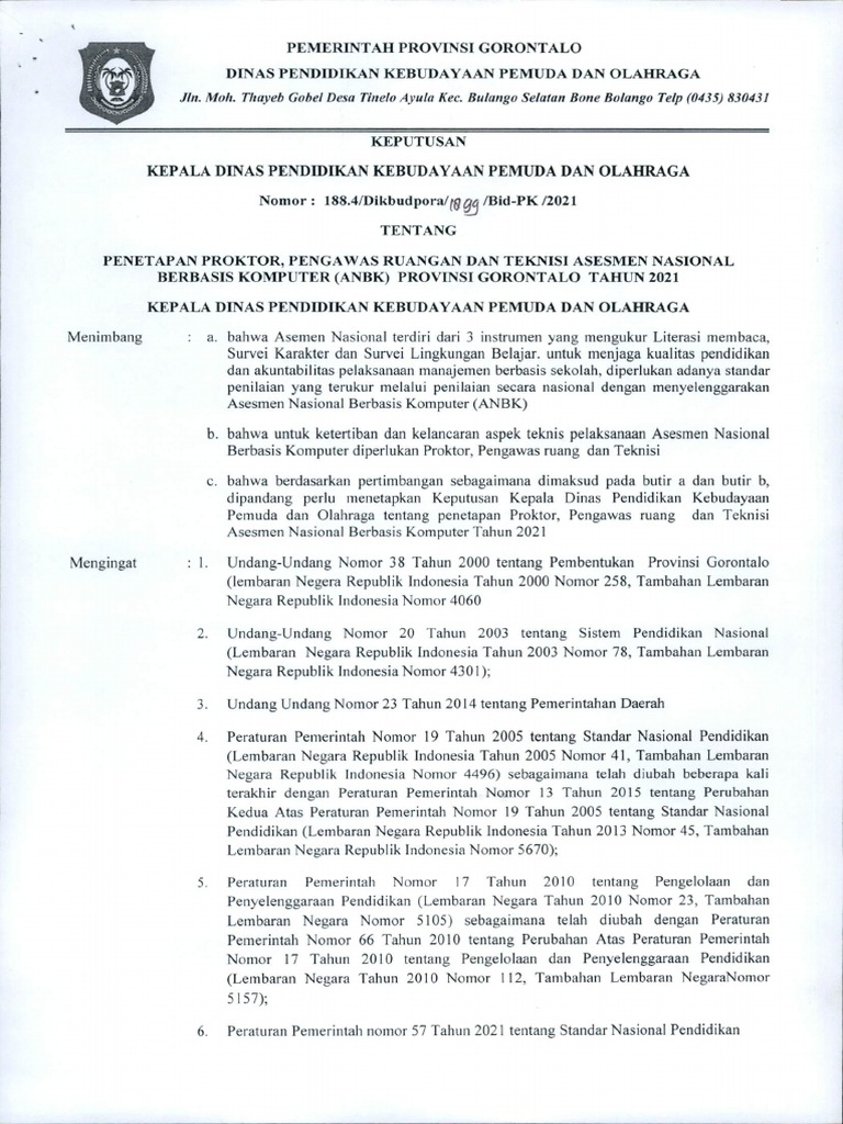 SK Pengawas An Sma | PDF