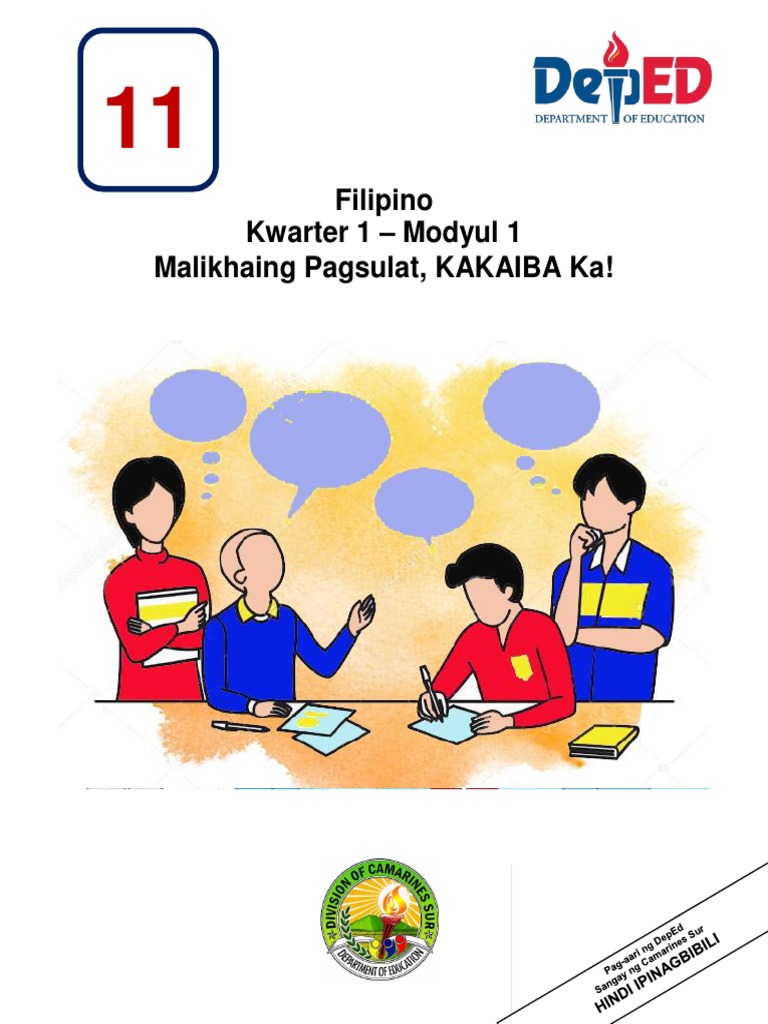 Edited Filipino 11 Kwarter 1 Module 1 Malikhaing Pagsulat Kakaiba Ka | PDF