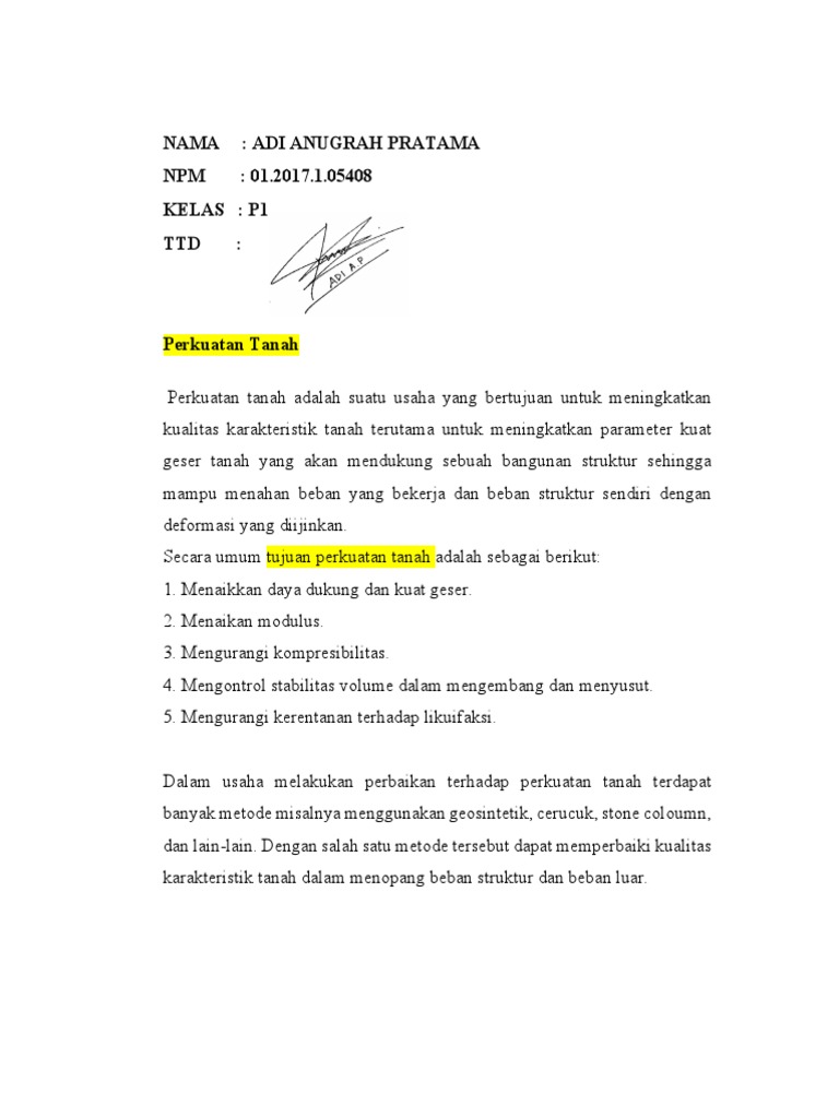 Metode Perbaikan Tanah untuk Konstruksi | PDF