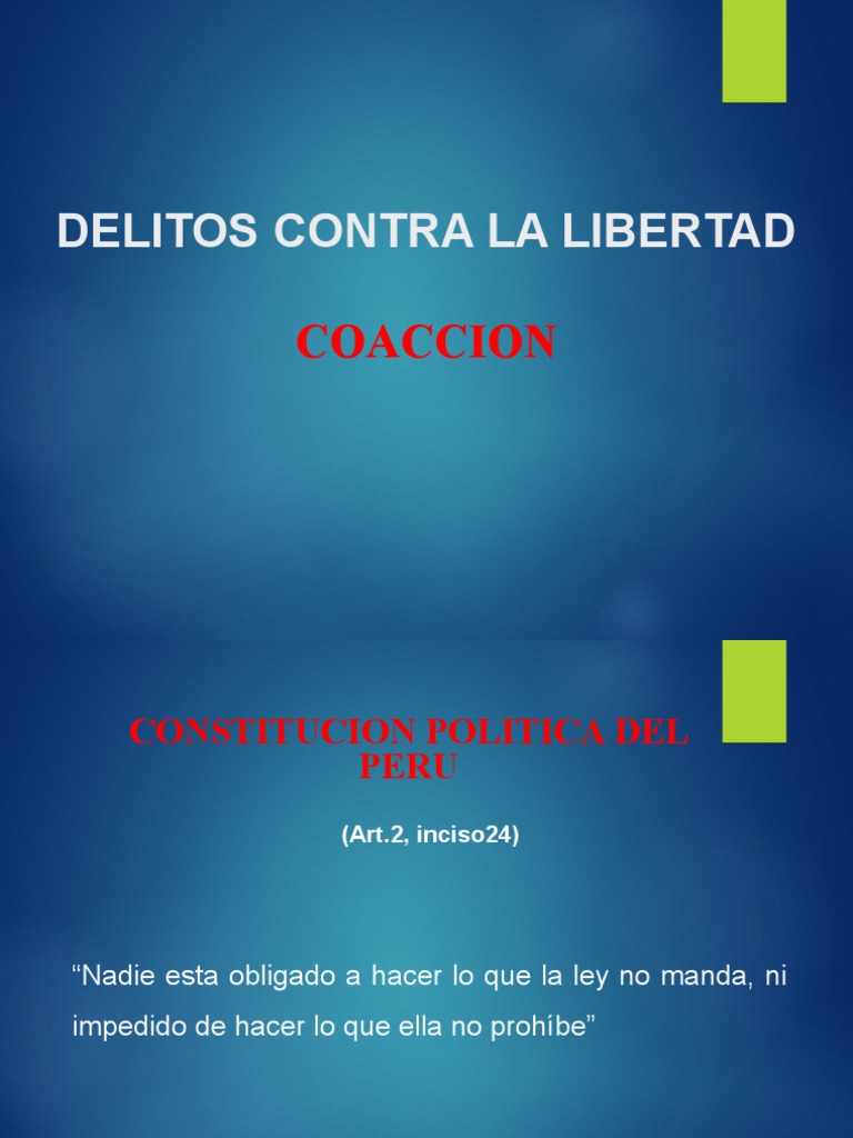 Delito de Coaccion y Secuestro | PDF | Secuestro | Derecho penal
