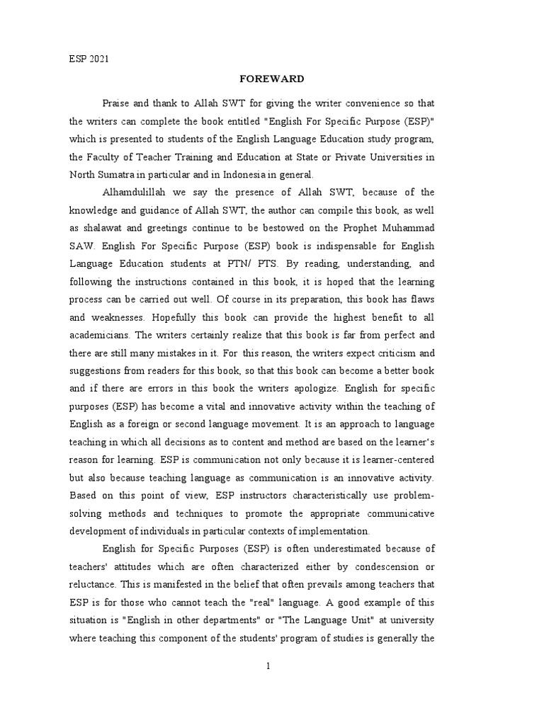 Buku Esp | PDF | Language Education | English As A Second Or Foreign ...