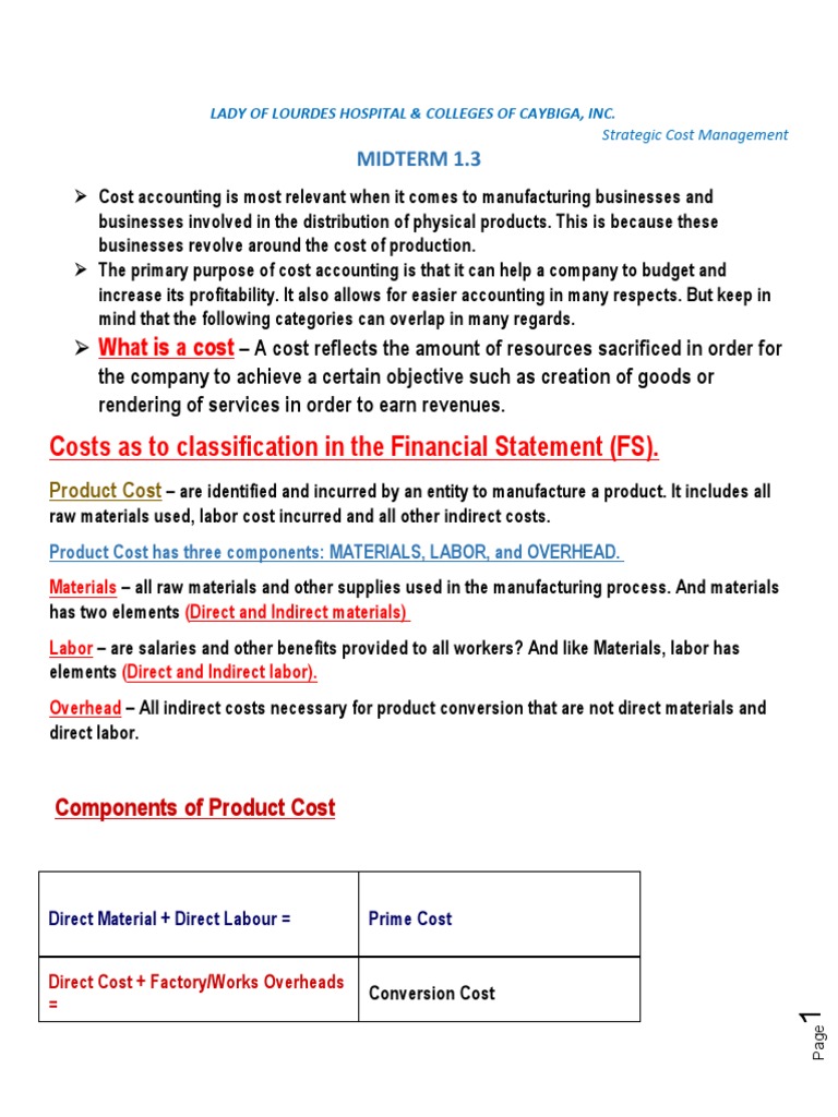 Cost Concept, Terminologies and Behavior | PDF | Cost Accounting | Business