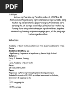 Memorandum Filipino | PDF