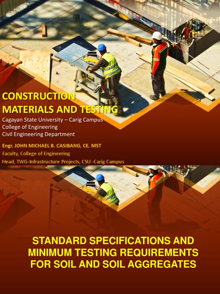 Standard Specifications and Minimum Testing | PDF | Density | Wear