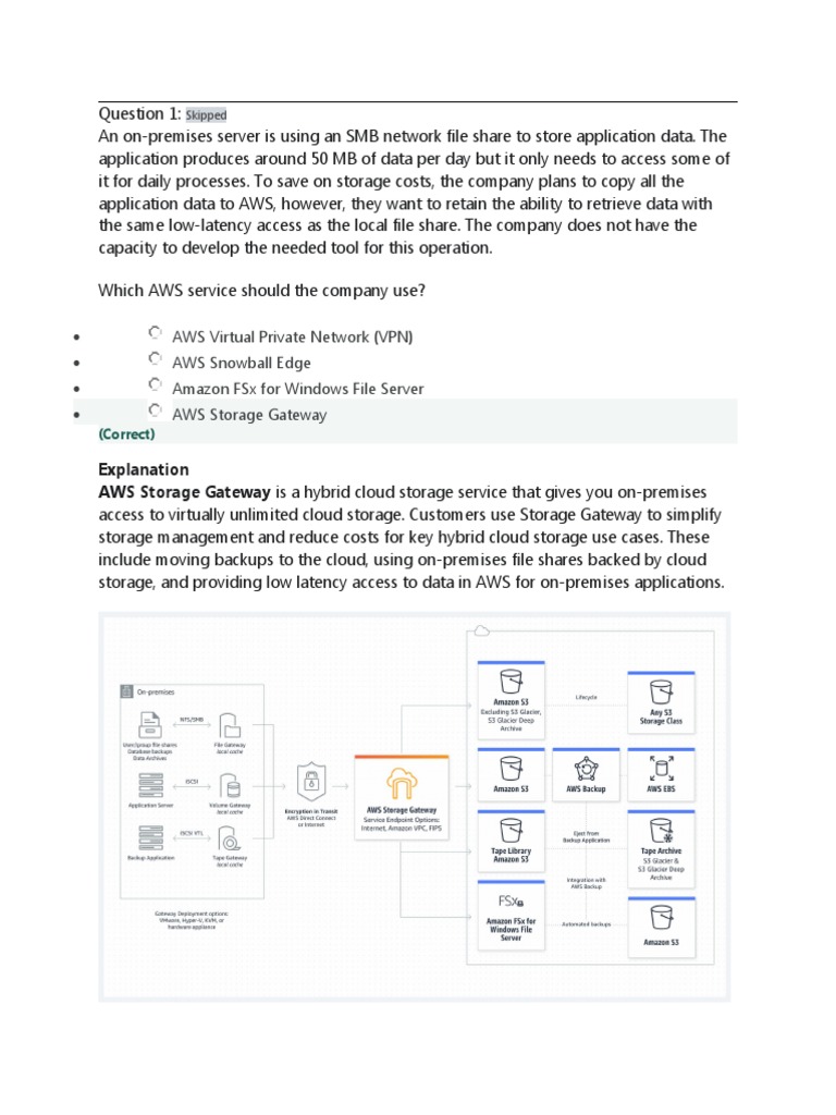 AWS Test 3 | PDF | Backup | Amazon Web Services