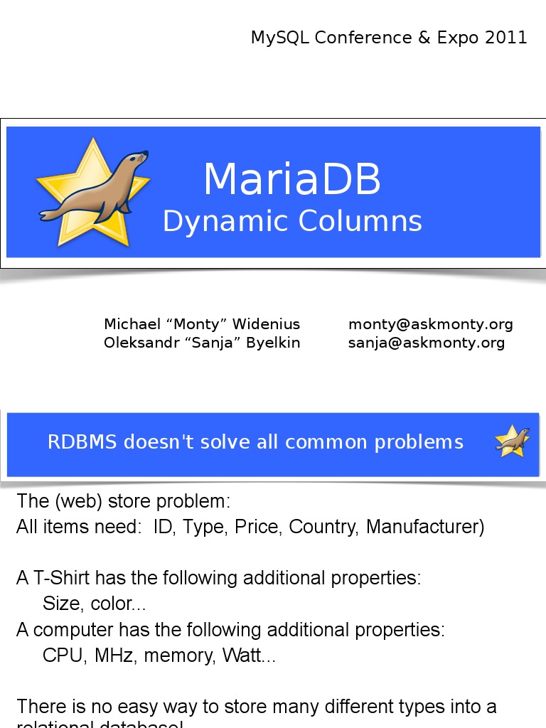 Dynamic Columns Pdf Relational Database Integer Computer Science 6581