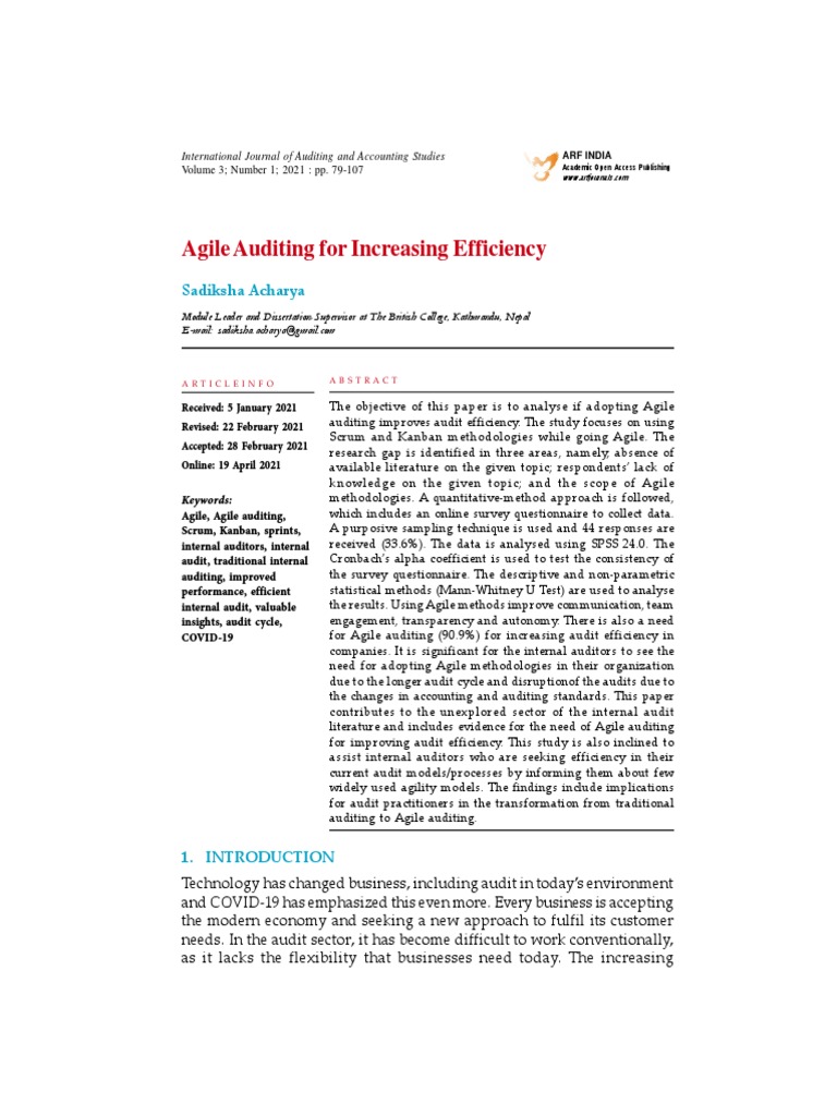 Agile Auditing | PDF | Scrum (Software Development) | Agile Software Development