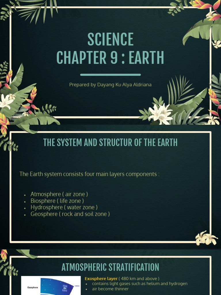 Science Chapter 9: Earth: Prepared by Dayang Ku Alya Aldriana | PDF ...