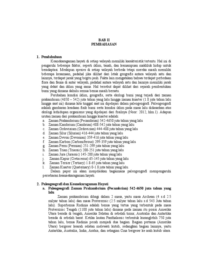 Makalah Kel.5 Biogeo D | PDF | Sejarah