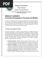 MODULE 2 LESSON 3 Curriculum Development Processes and Models | PDF | Curriculum | Evaluation