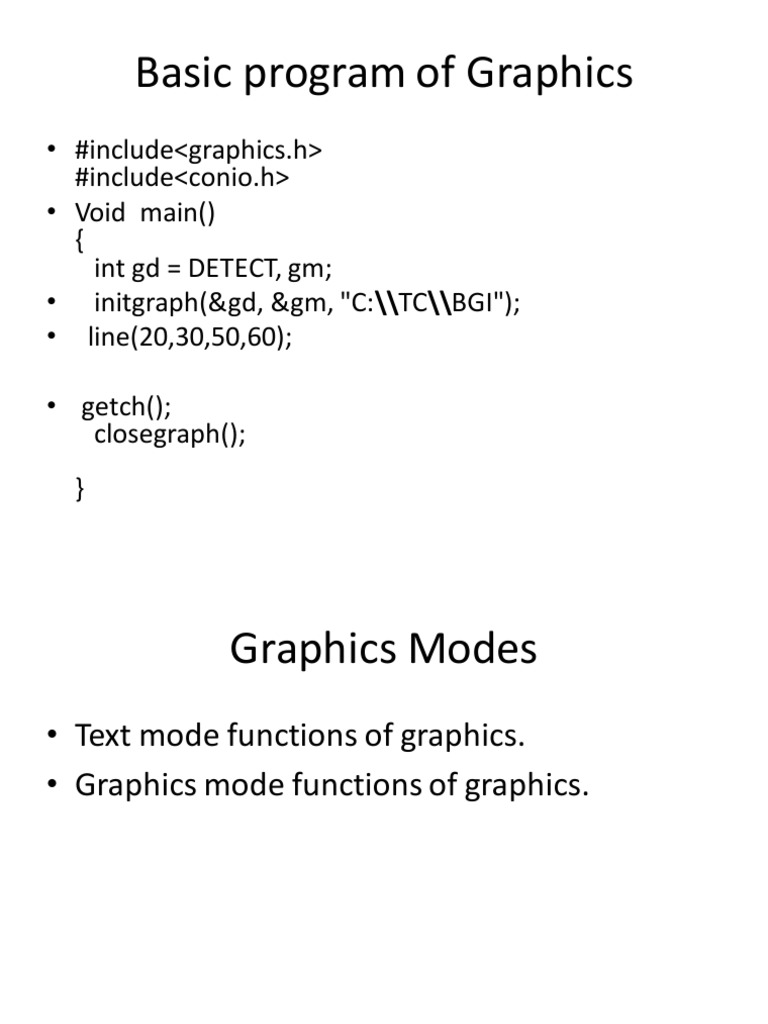Basic Program of Graphics | PDF | Pointer (Computer Programming) | Subroutine