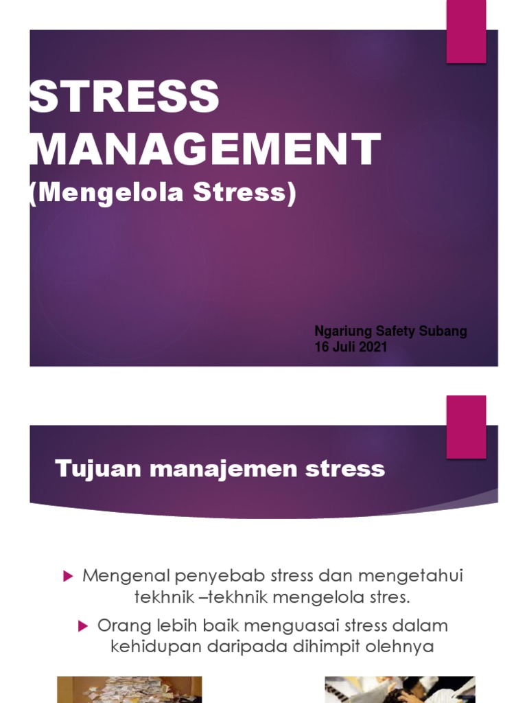 Mengelola Stres untuk Kesehatan Mental | PDF