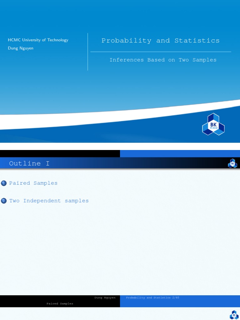 2 Samples Testing Slide | PDF | Statistics | Confidence Interval