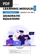 Math 9 Q1 Mod1 W1.1 | PDF | Quadratic Equation | Abstract Algebra