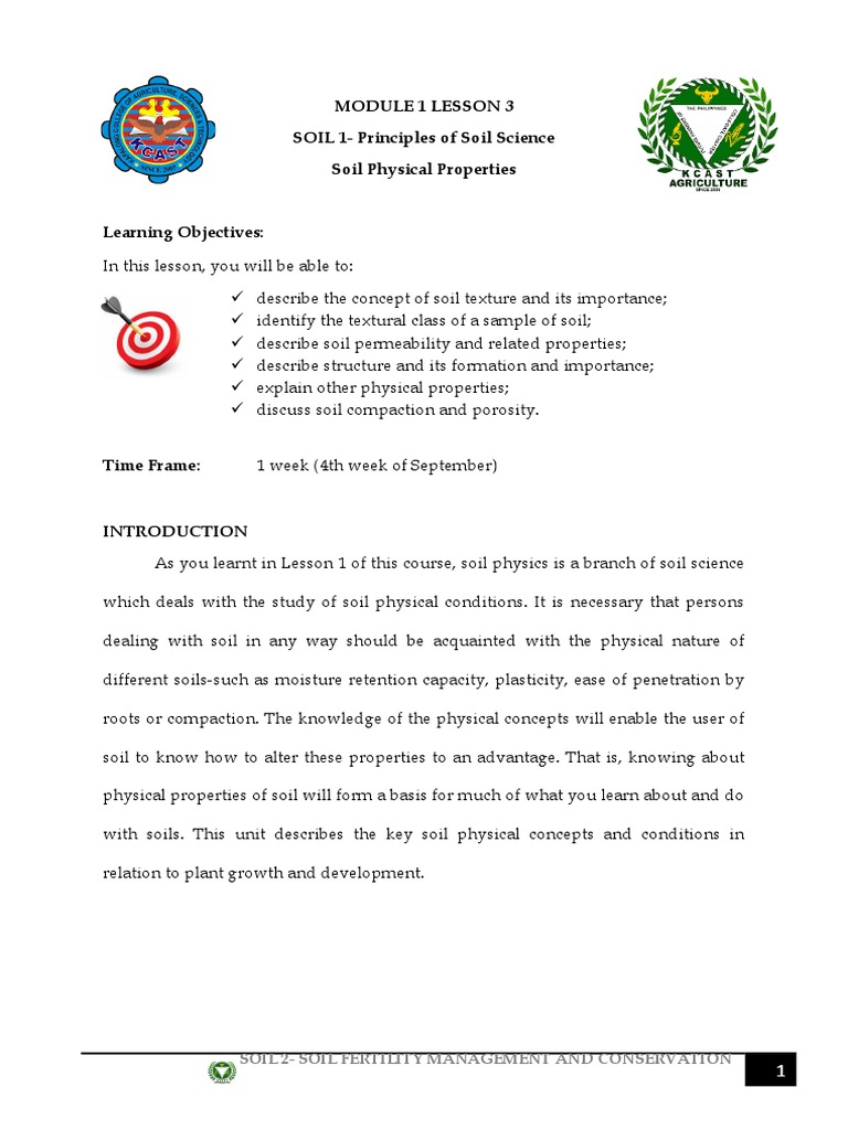Module 1 Lesson 2 Soil 2 | PDF | Porosity | Soil