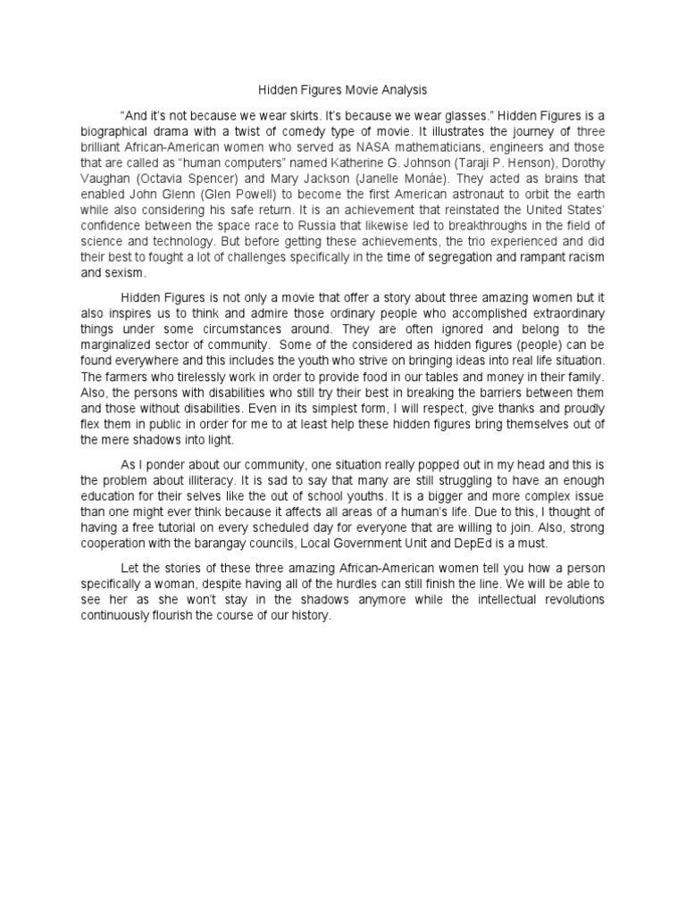 Hidden Figures: Inspiring Women in STEM | PDF | Hidden Figures