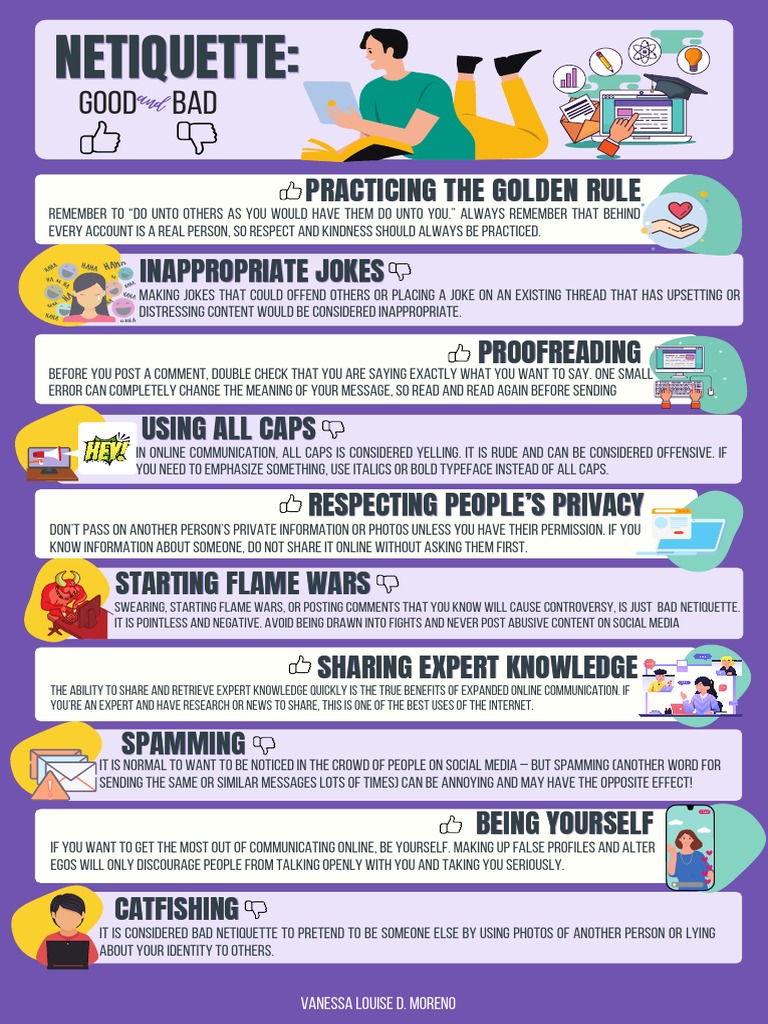 NETIQUETTE GOOD AND BAD by Vanessa Moreno | PDF | Popular Culture ...