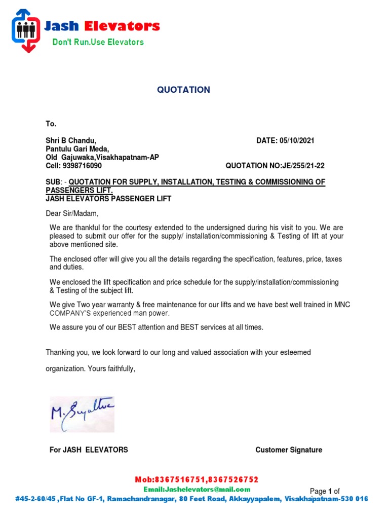 Proposal and Technical Specifications for the Supply, Installation ...