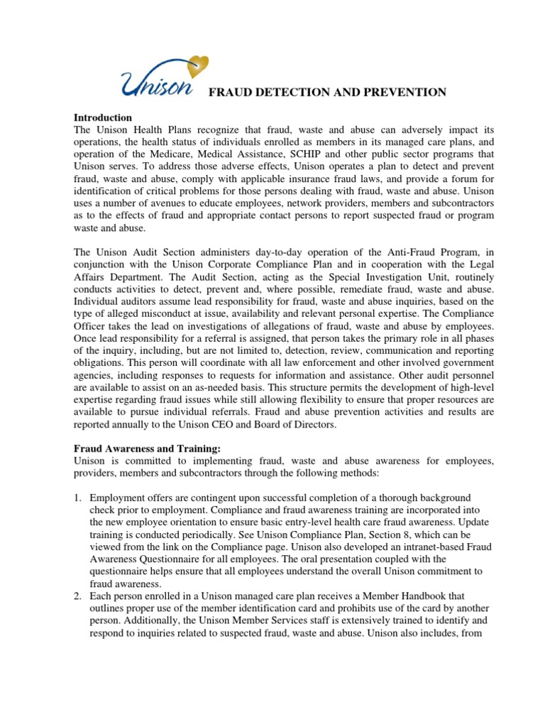 Detecting and Preventing Health Care Fraud | PDF | Fraud | Audit
