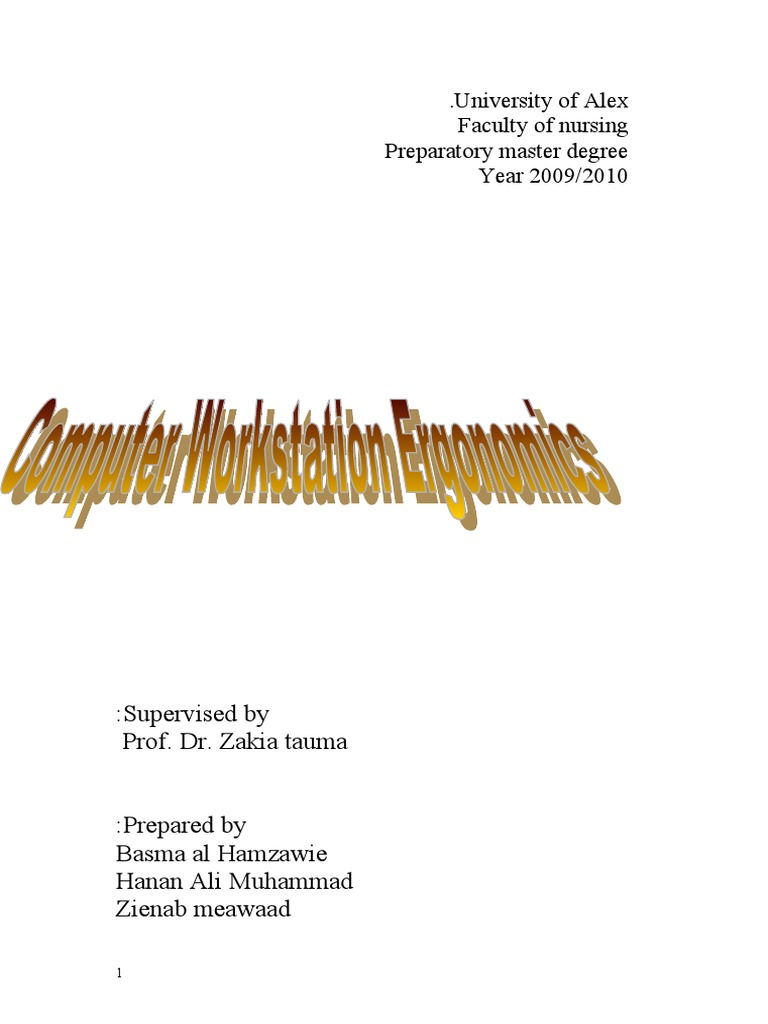 Computer Workstation Ergonomics | PDF | Chair | Lighting