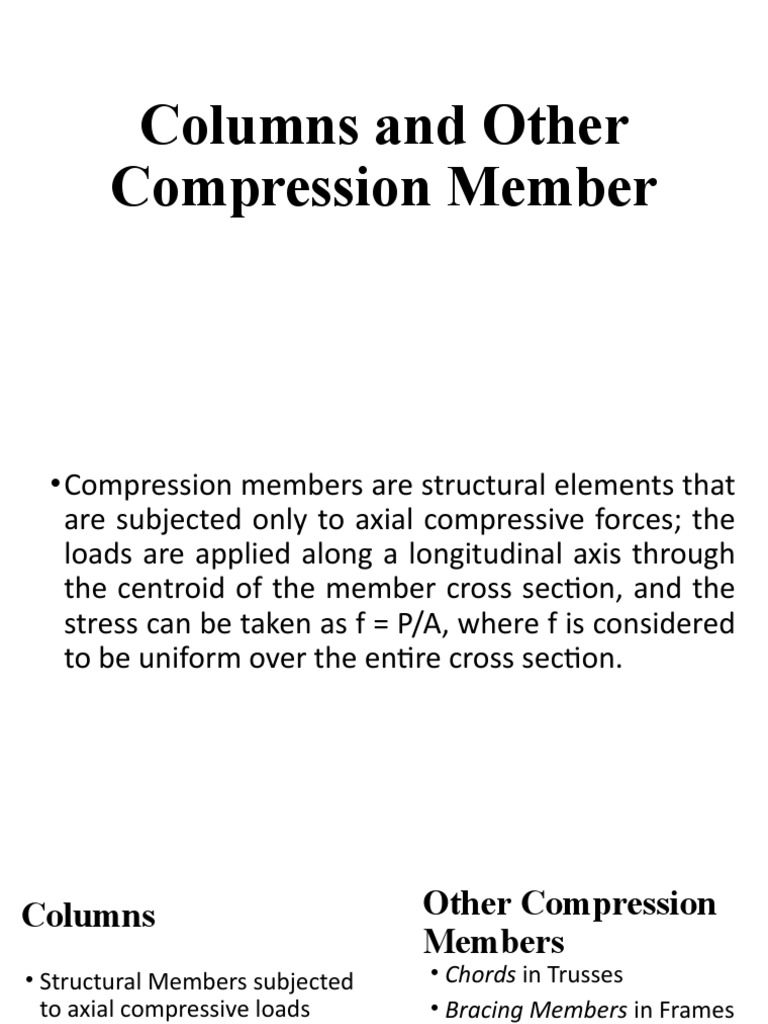 Understanding Steel Compression Members | PDF | Buckling | Truss