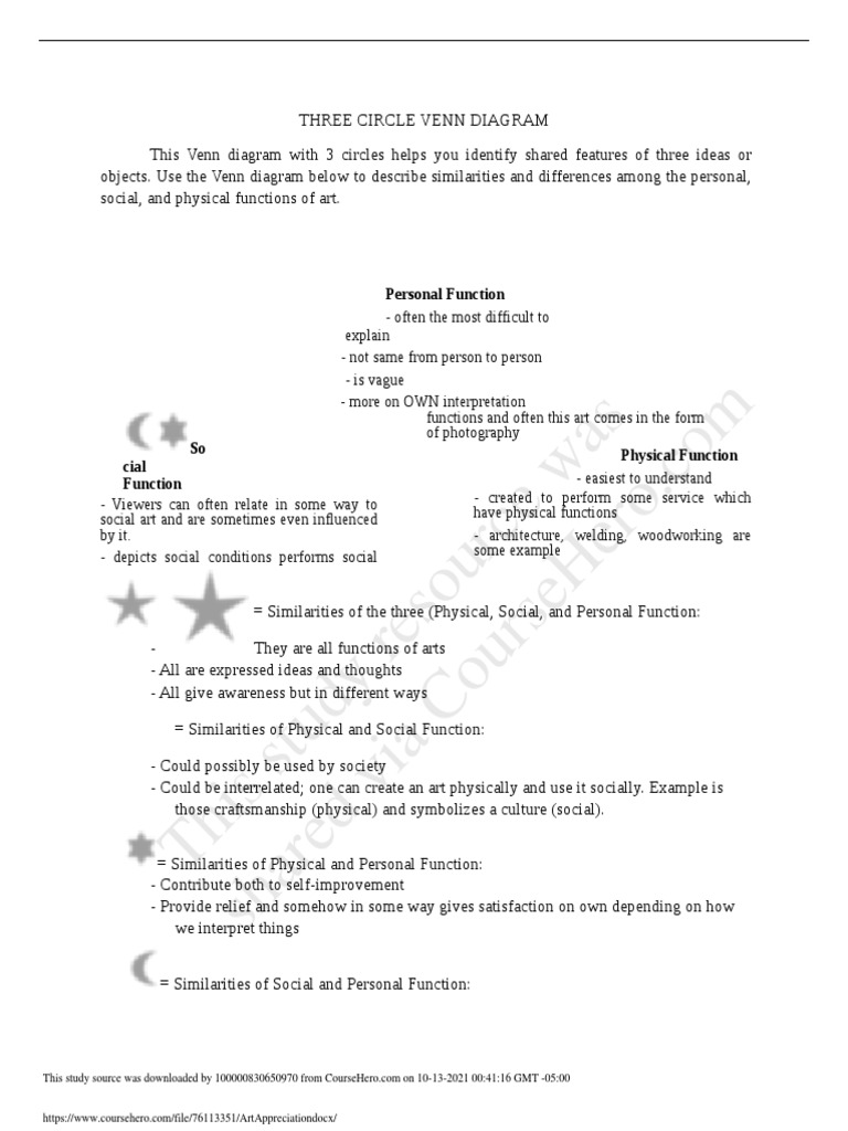 This Study Resource Was: Personal Function | PDF | Aesthetics