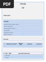 Cv ფორმა ქართული | PDF