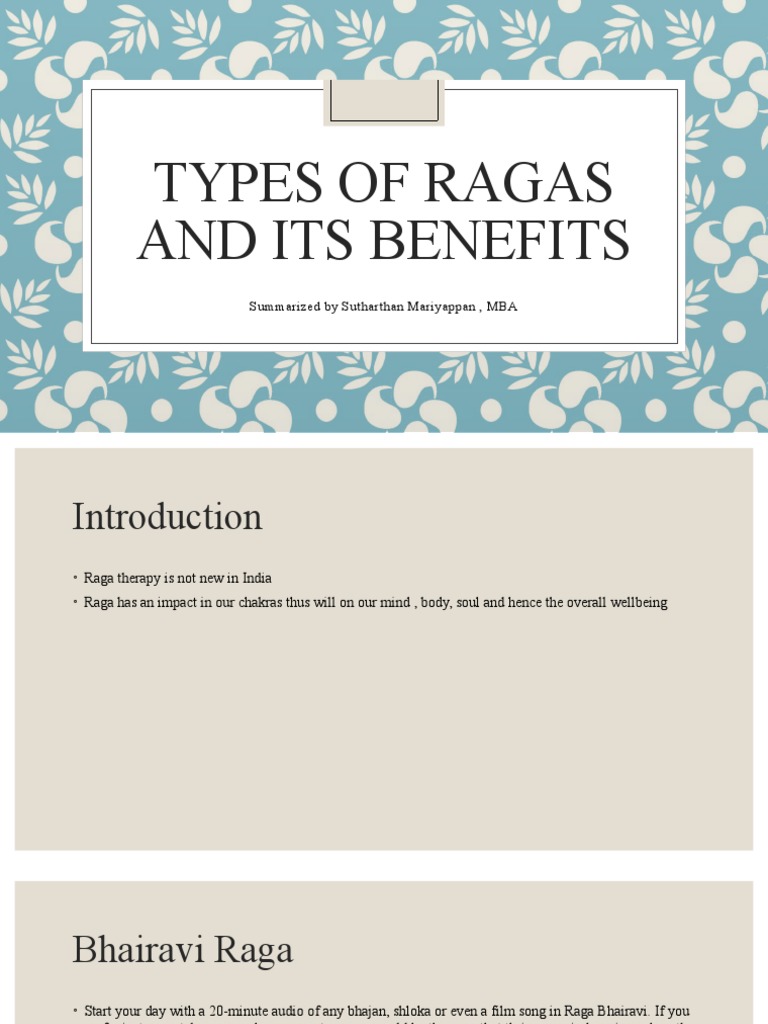 Types of Ragas and Its Benefits | PDF | Religion & Spirituality