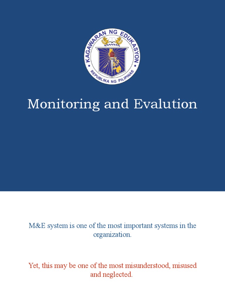 Monitoring and Evalution | PDF | Evaluation | Monitoring And Evaluation