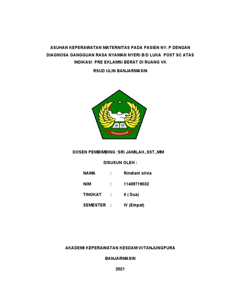 Asuhan Keperawatan Nyeri Post SC PEB | PDF | Kesehatan Holistik