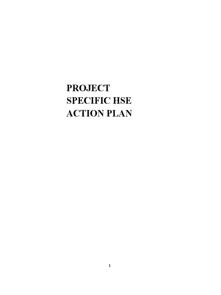 Specific HSE Action Plan 2021 | PDF | Crane (Machine) | Personal ...