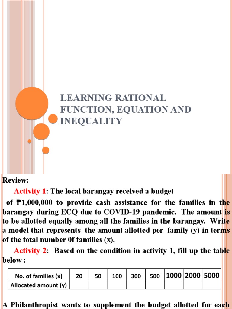 Learning Rational Function Equation and Inequality | PDF | Equations | Function (Mathematics)