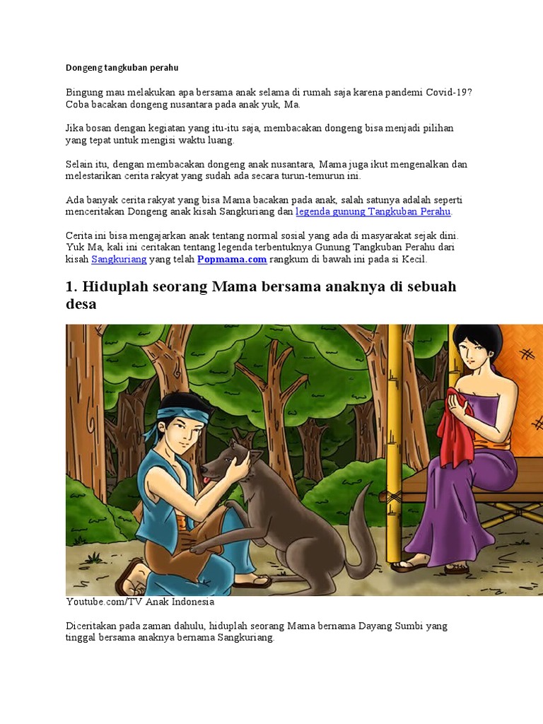 Dongeng Tangkuban Perahu | PDF