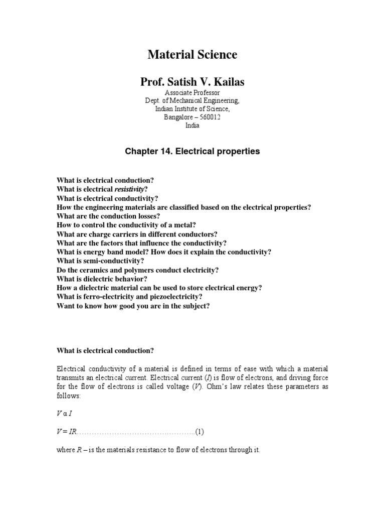 Material Science: Prof. Satish V. Kailas | Download Free PDF ...