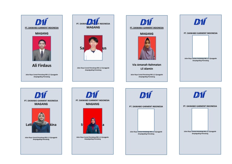 Id Card Magang | PDF