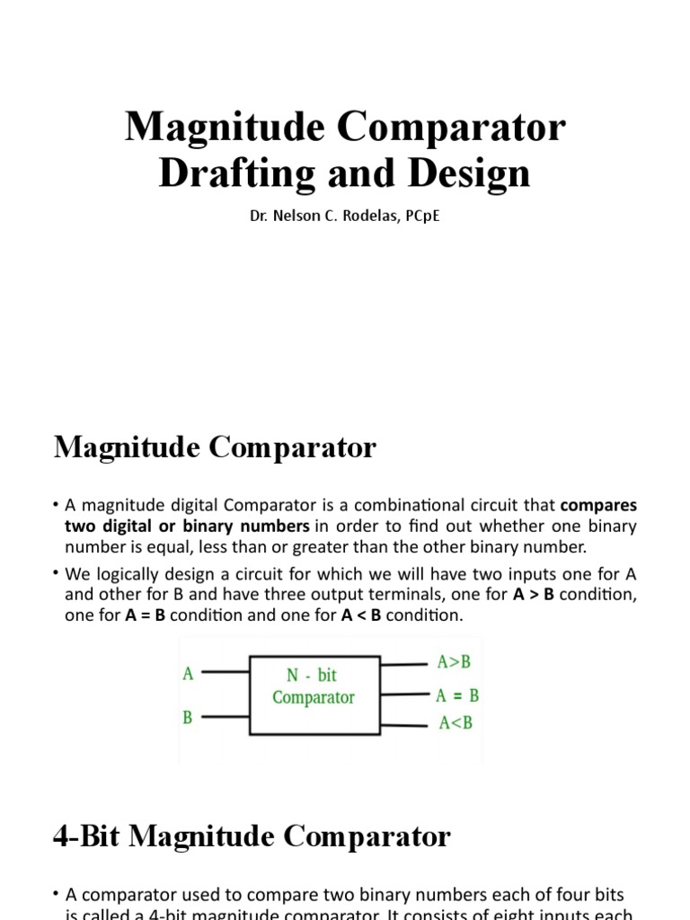 5-Magnitude Comparator Drafting and Design | PDF | Computer Engineering ...