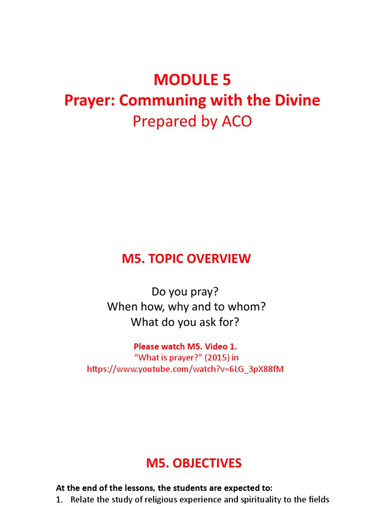 M5. Lecture PPT Presentation in Rel. Ex - Prayer | PDF | Prayer | Lord ...