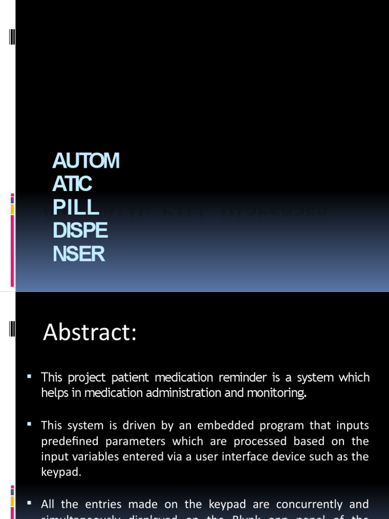 Smart Automatic Pill Dispenser System | PDF | Arduino | Internet Of Things