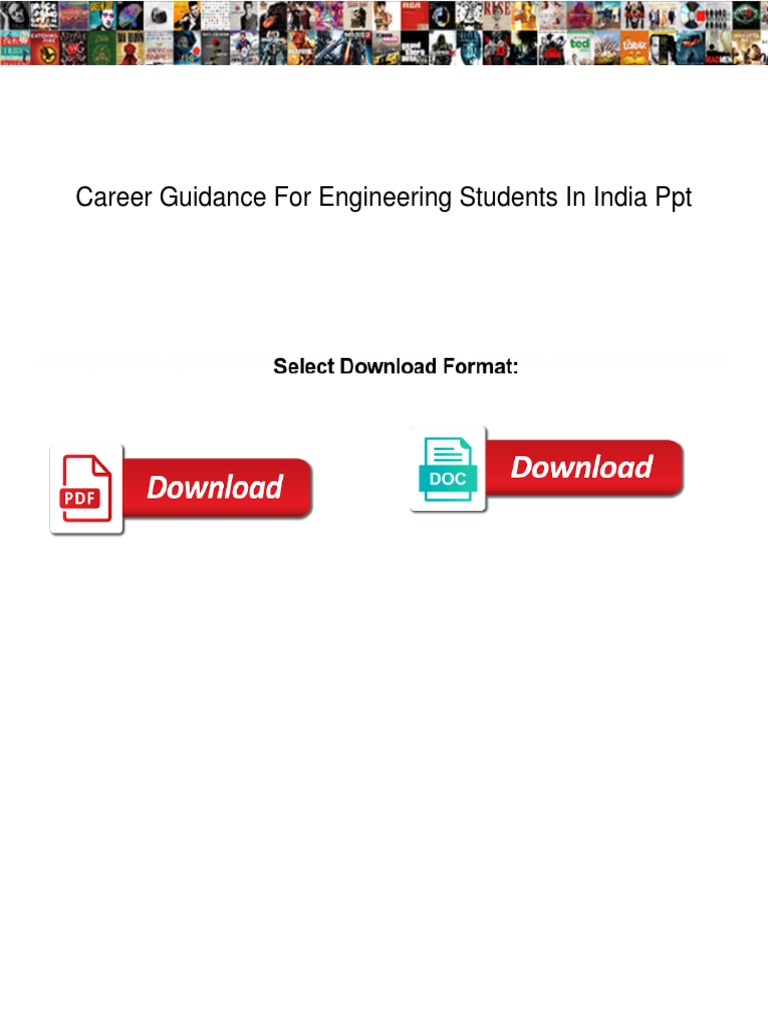 Career Guidance For Engineering Students In India Pdf Engineering