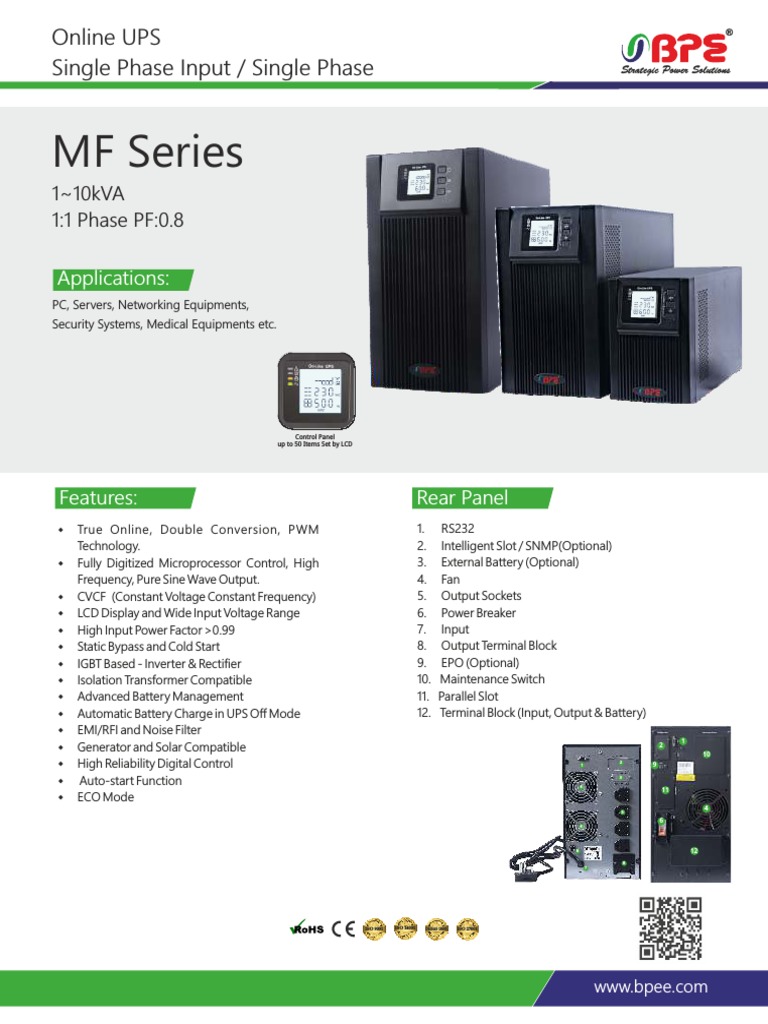 MF Series Catalogue | PDF | Power Inverter | Mains Electricity