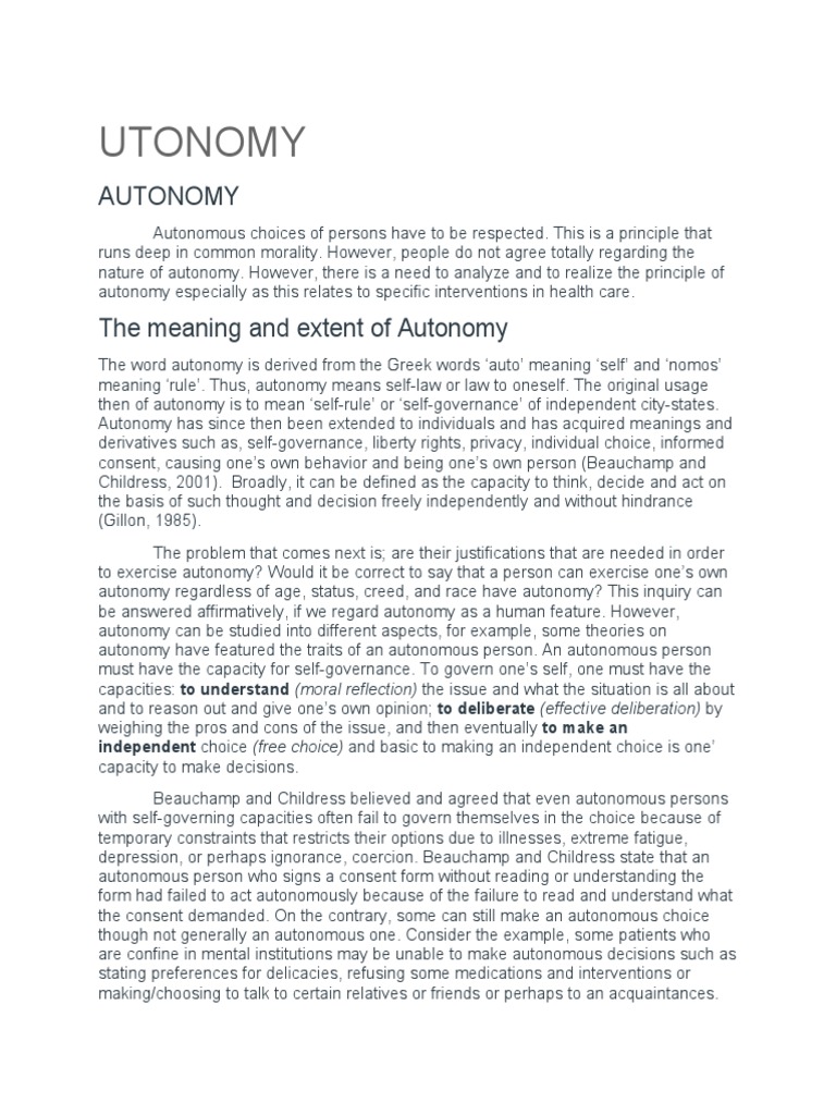 Bioethical Principle | PDF | Autonomy | Informed Consent